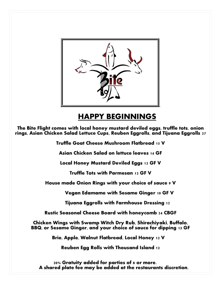 Menu – Bite Restaurant