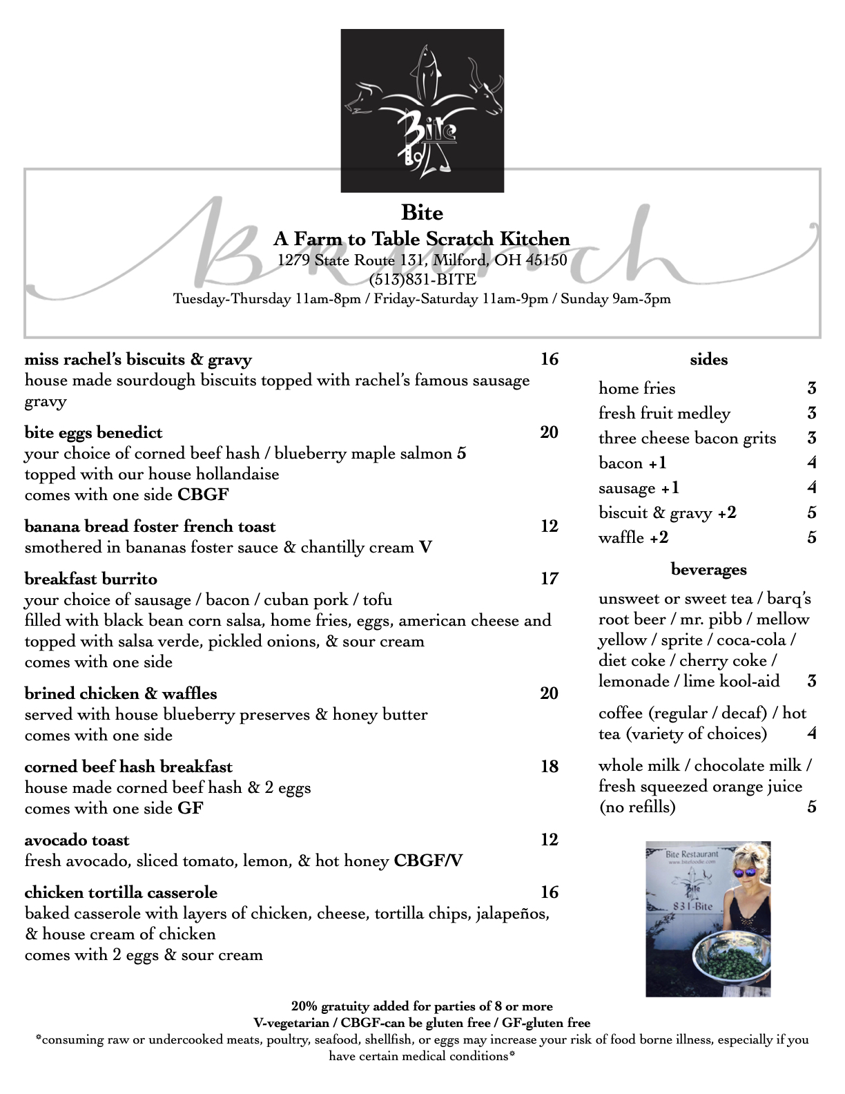Menu – Bite Restaurant