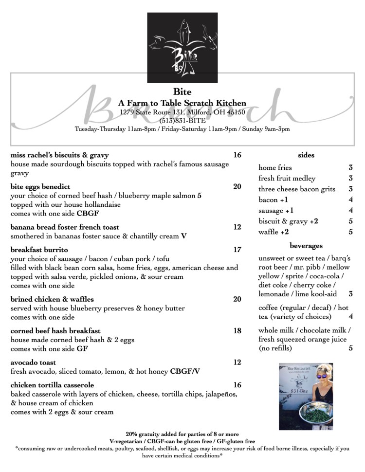 Menu – Bite Restaurant